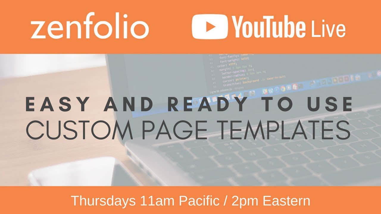 Easy to use custom page templates - Zenfolio Live February 8th 2018 ...