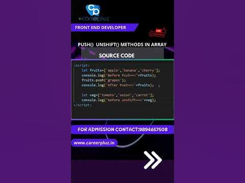 JavaScript Array Methods: push() and unshift() | Complete Guide - YouTube