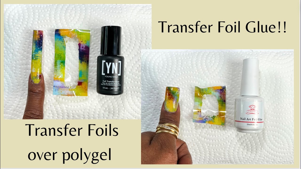 How to apply transfer foils using Makartt and young nails foil glue ...