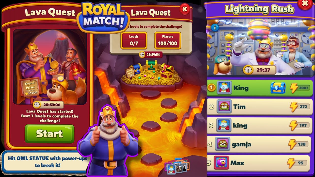 Royal Match Game play Level 61-85 new Area library 📚Lava Quest 100 ...