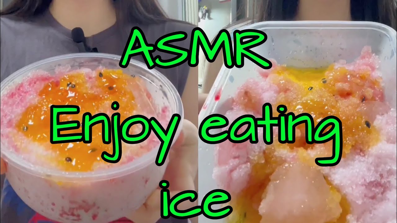 ASMR softice eating with passion fruit 🤍 ️💛🧊😋 - YouTube