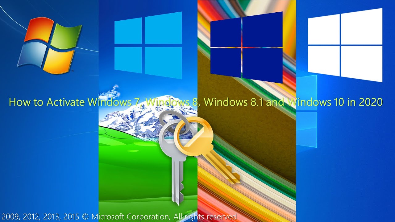 How to Activate Windows 7, Windows 8, Windows 8 1 and Windows 10 in ...