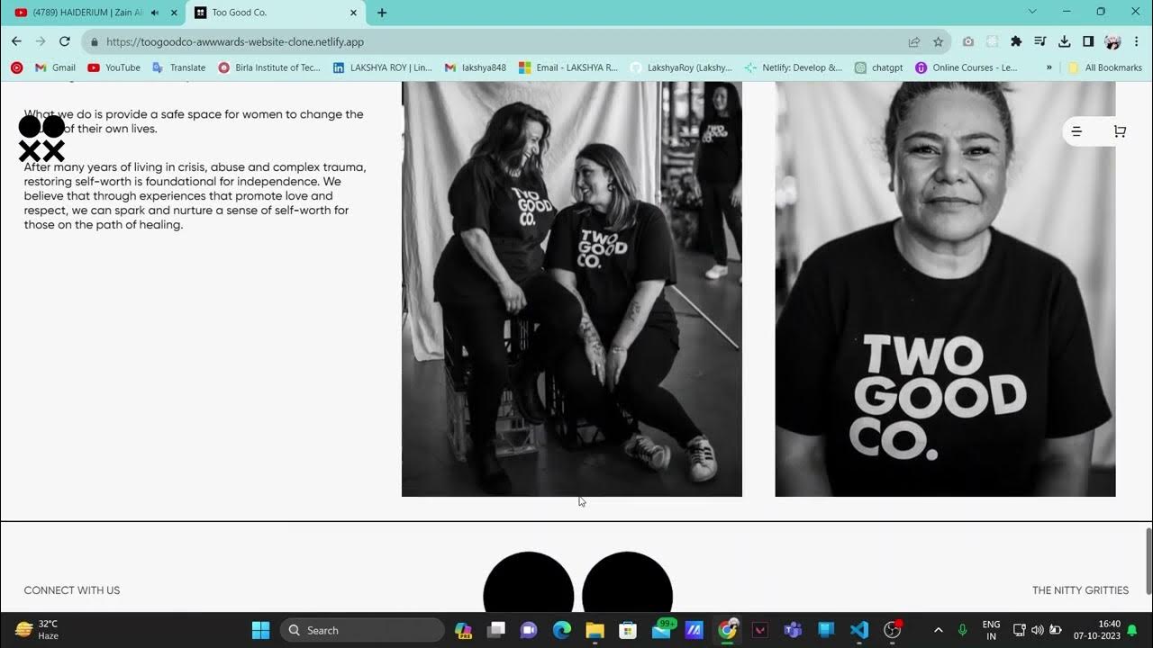 Two-Good-Co Website - Recreating an Awwwards Award-winning Design | Web ...