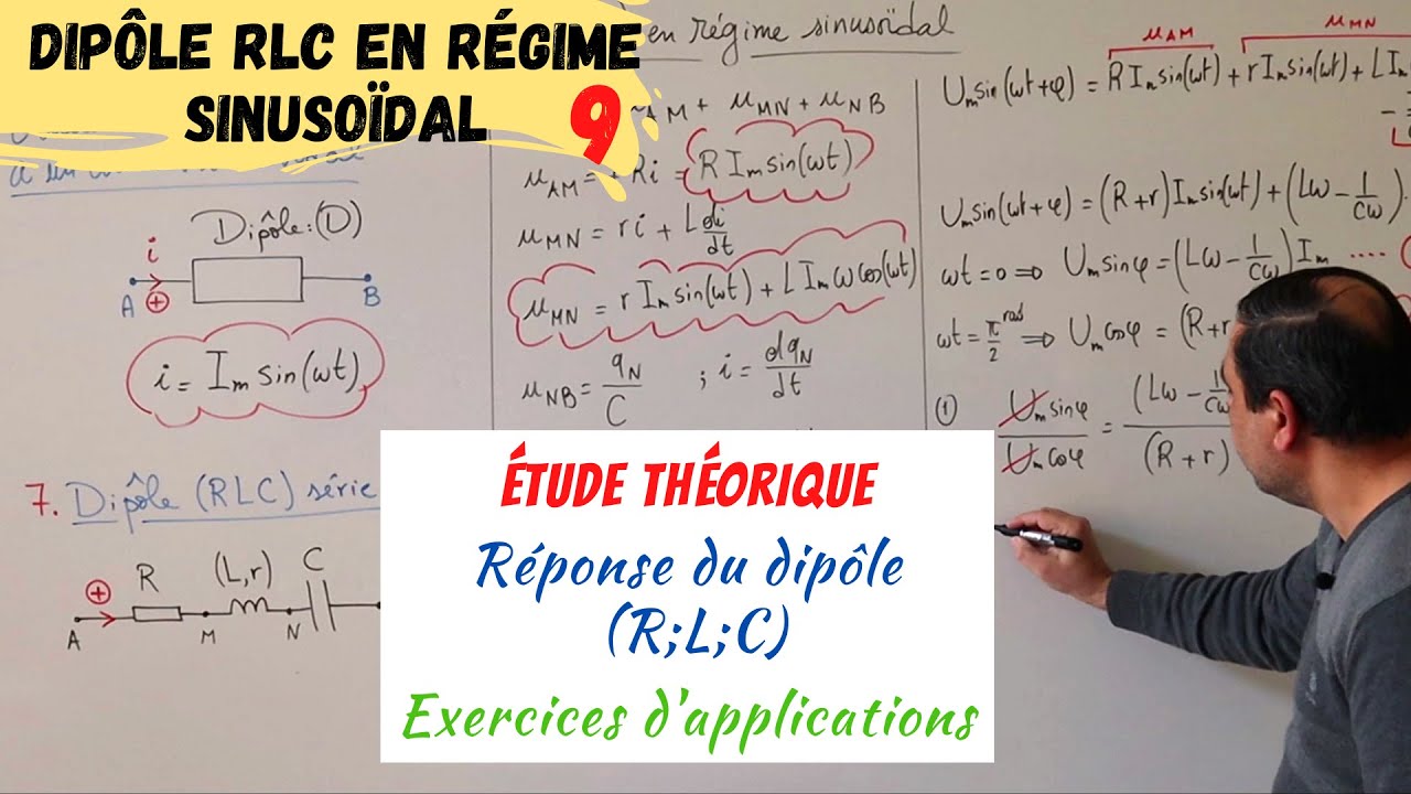 Dipôle RLC en régime sinusoïdal-9: Réponse du dipôle RLC - YouTube