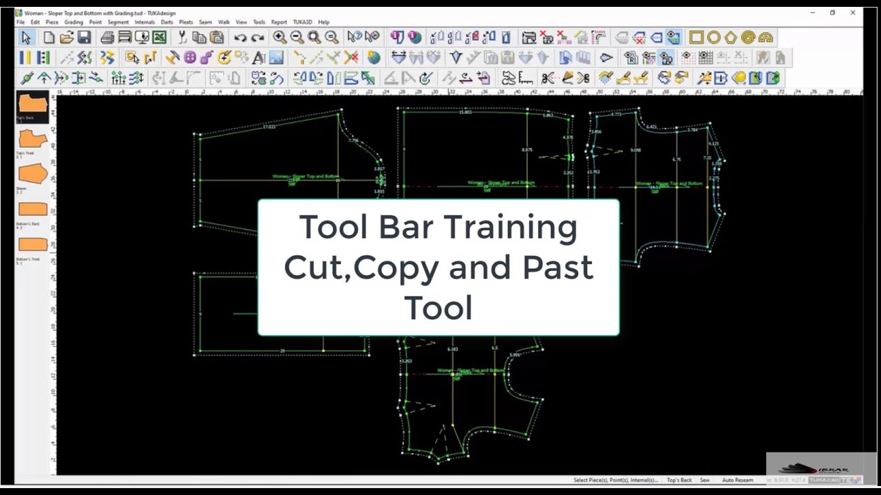 Working of TUKAdesign Tool Bar, Cut,Copy and Past Tool | #tukacad # ...