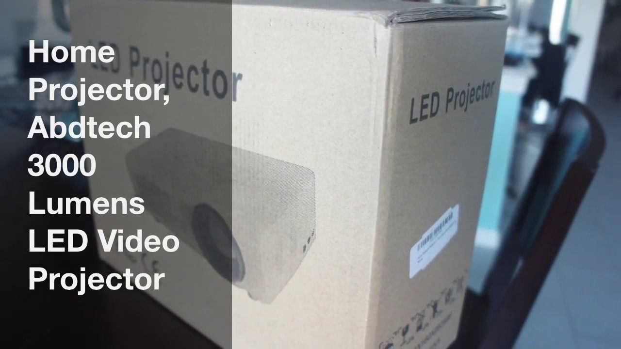Home Projector,Abdtech 3000 Lumens LED Video Projectors - YouTube