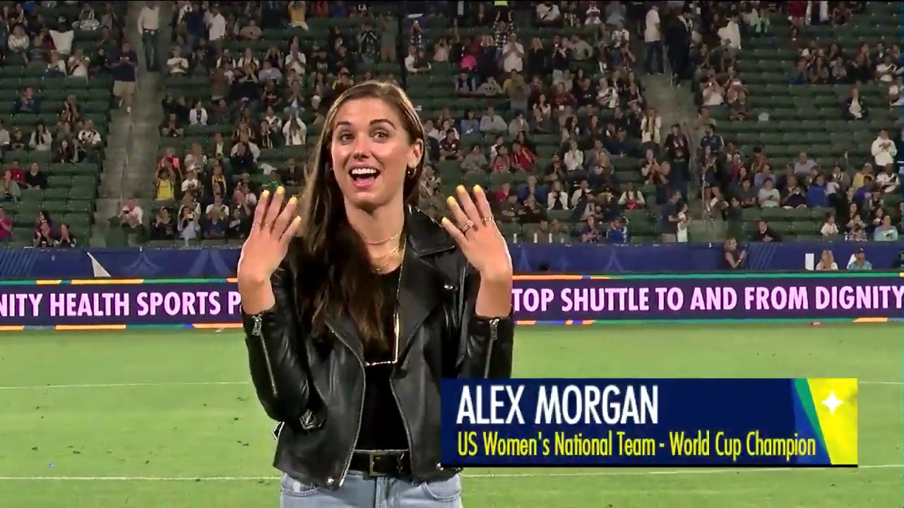 Alex Morgan Welcomed Home to LA at "California Clasico" by LA Galaxy ...