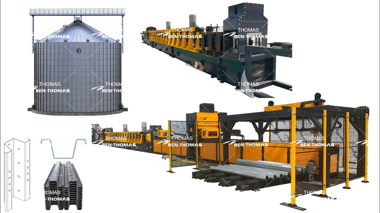Grain silo stiffener production line | Silo racking machine | silo ...