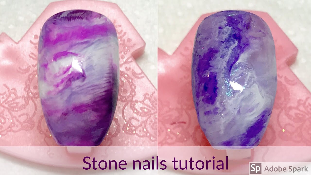 Easiest stone nails tutorial! - YouTube