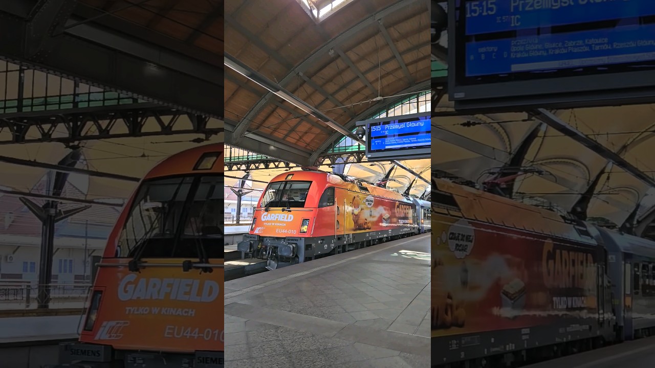 EU44 010 #kolej #pociąg #pkp #Wrocław #Główny #shorts #husarz #GARFIELD ...