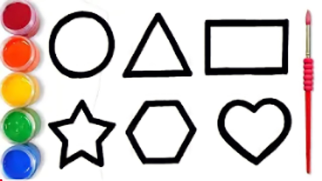 draw a picture of shapes | menggambar bentuk | 도형의 그림을 그리다 | Zeichne ...
