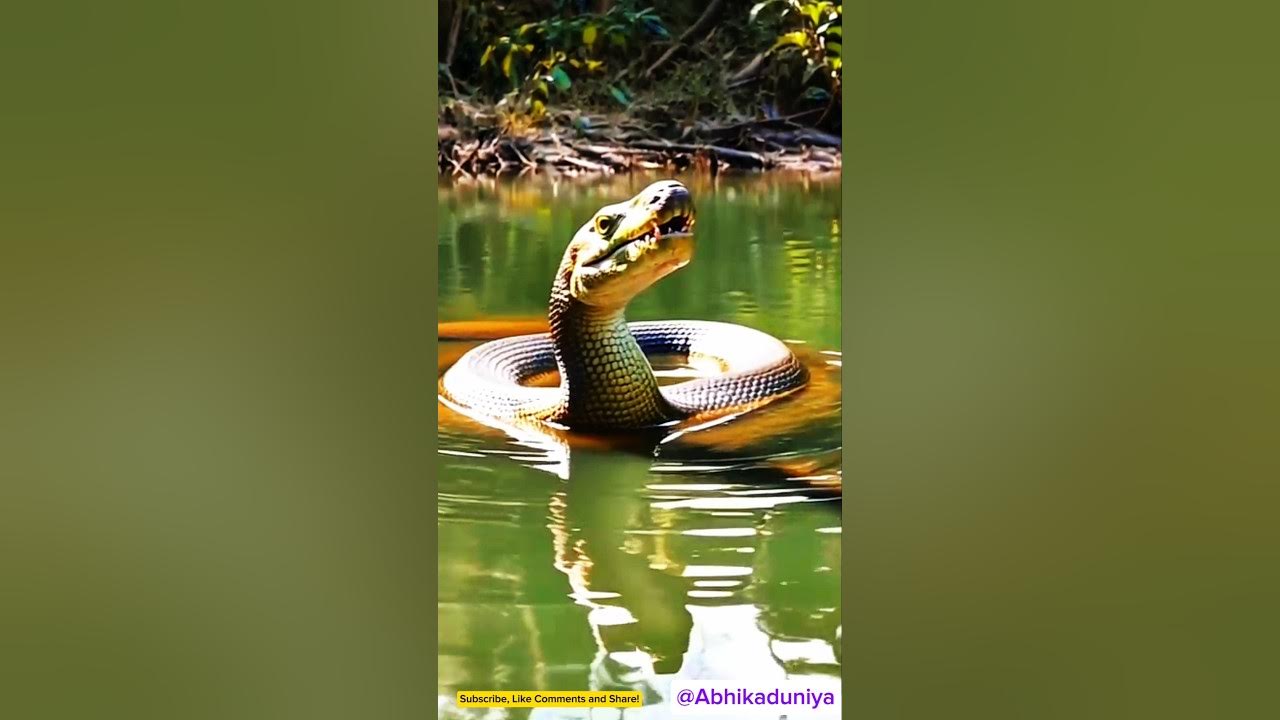 King Python snake in the Water #ytshorts #python #snake - YouTube