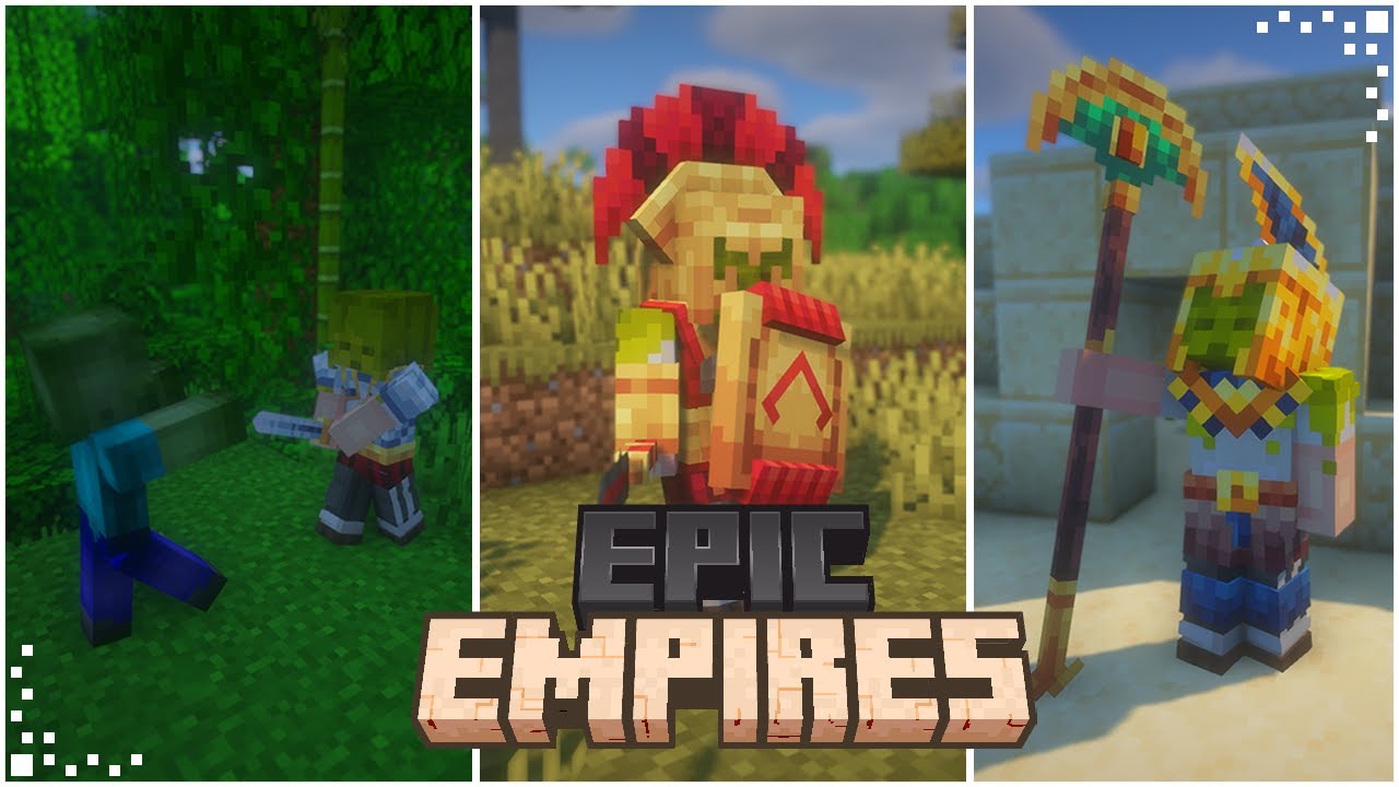 Epic Empires (Minecraft Mod Showcase) | New Weapons & Armor | Forge 1.20 - YouTube