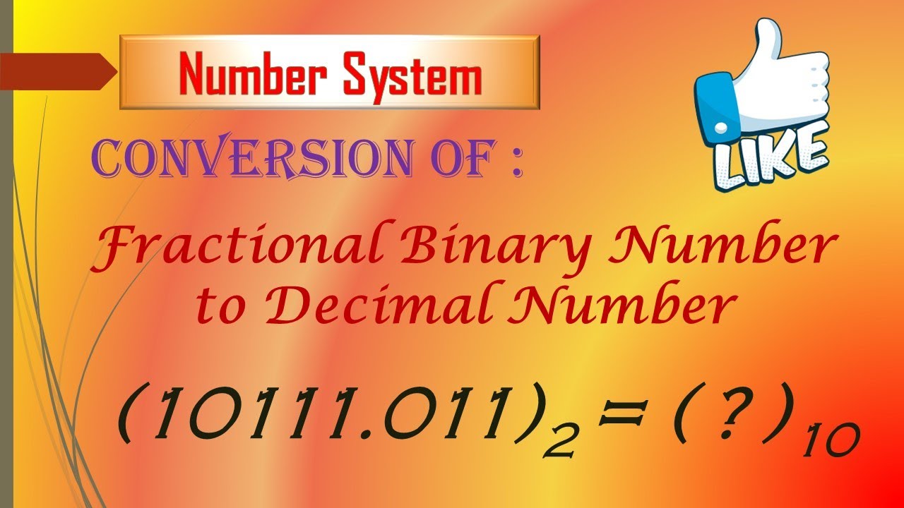 Computer Conversion Of Fractional Binary Number To Decimal Number Computer Conversion Of Fractional Binary Number To Decimal Number