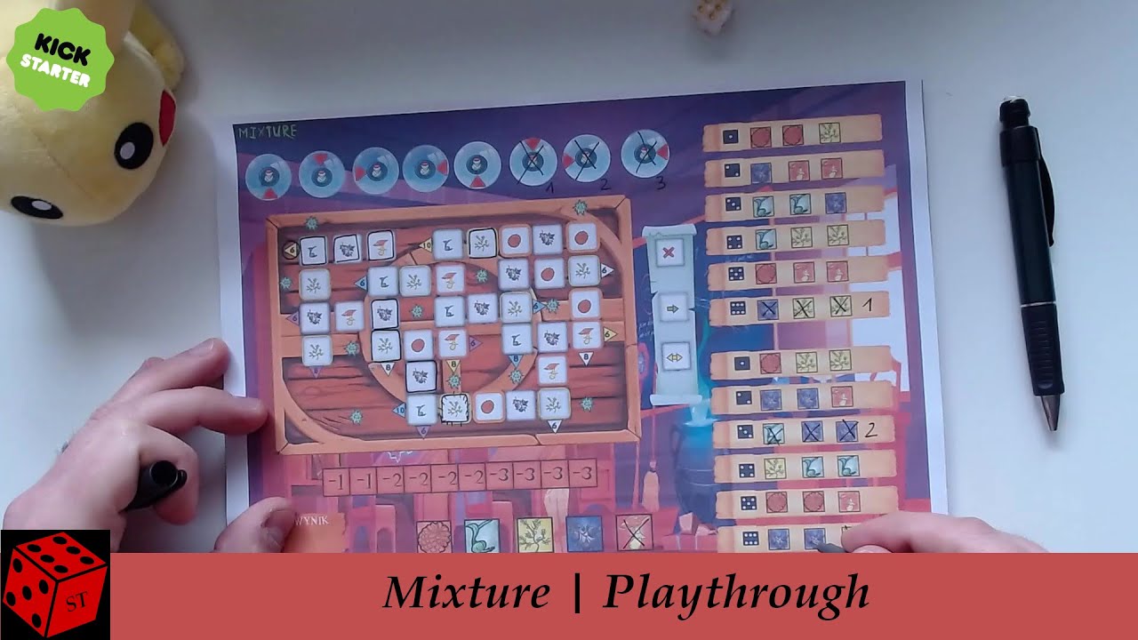 Solo Playthrough | Mixture (A LOT of games bundle on Kickstarter) - YouTube