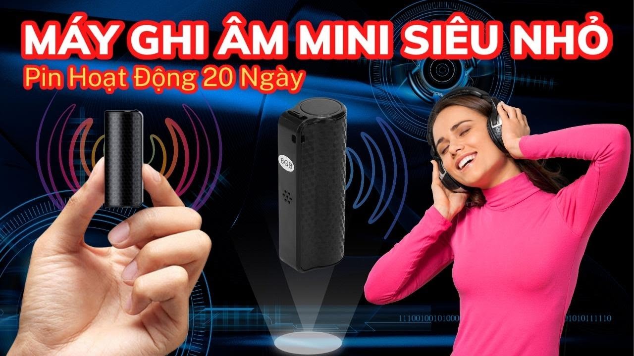 Máy Ghi Âm Mini Siêu Nhỏ TR3 Pin Hoạt Động 20 Ngày - YouTube