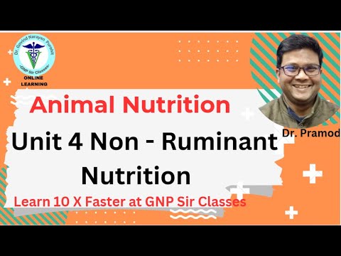 Non-Ruminant Nutrition: A Comprehensive Guide I ANN Unit 4 I GNP Sir ...