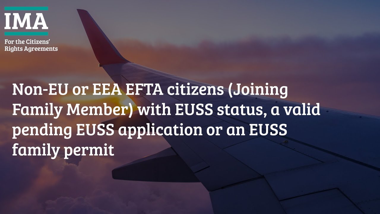 Non-EU or EEA EFTA citizens with EUSS status, a valid pending EUSS ...