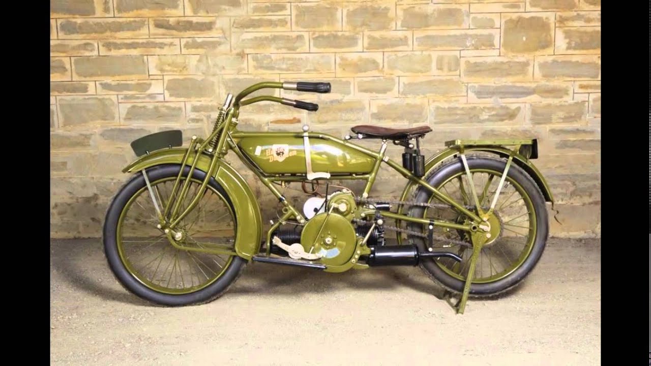 Harley Davidson model w 584cc 1919 Model with Look - YouTube