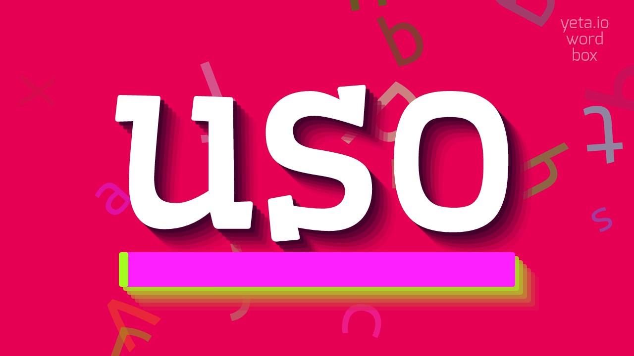 How to say "uso"! (High Quality Voices) - YouTube