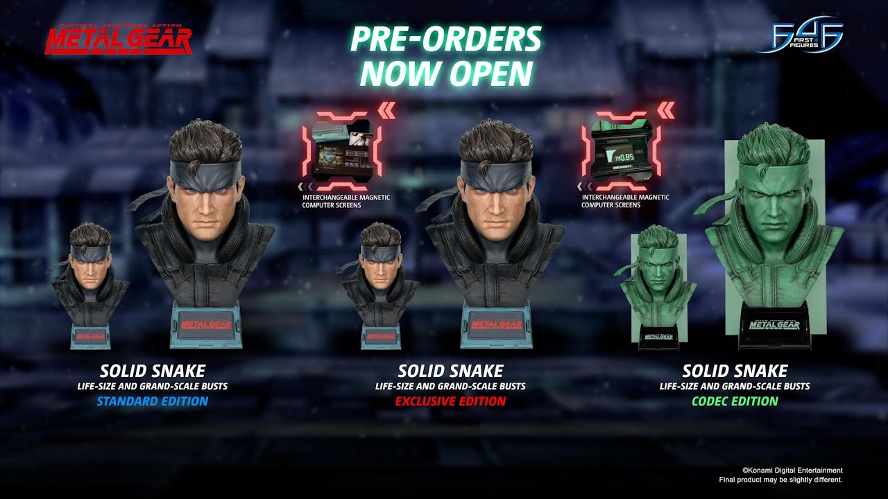 Metal Gear Solid - Solid Snake Life-Size and Grand-Scale Busts Resin ...