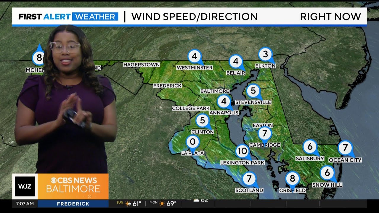 First WJZ CBS Baltimore Forecast - Rachael Jay - YouTube