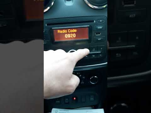 Dacia Sandero rádió kód megadása / enter a radio code - YouTube