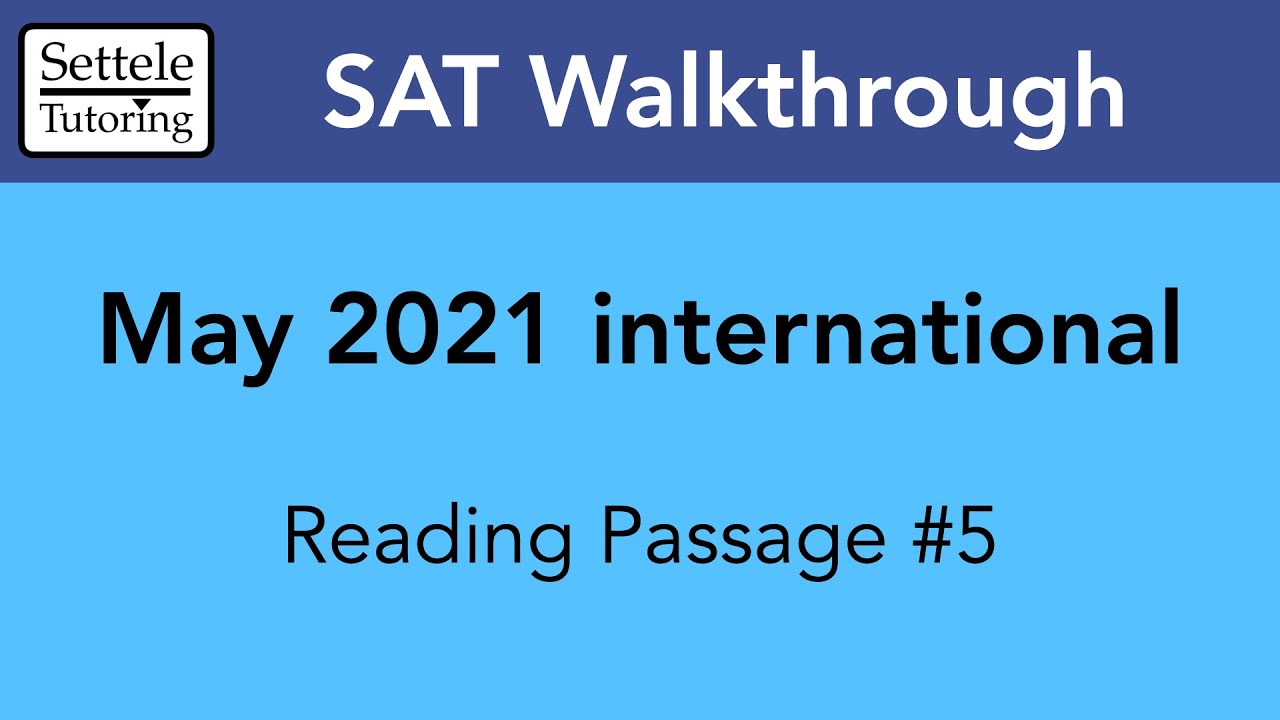 Sample Sat Reading Passage