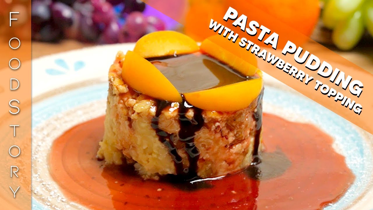 🍝The BEST Milk PASTA Pudding with STRAWBERRY Topping🍓 - YouTube
