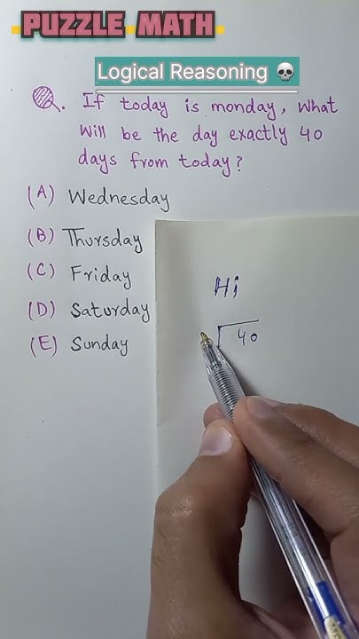 Solve Day-based logical reasoning questions📚👻#tricks#maths#viralshorts# ...