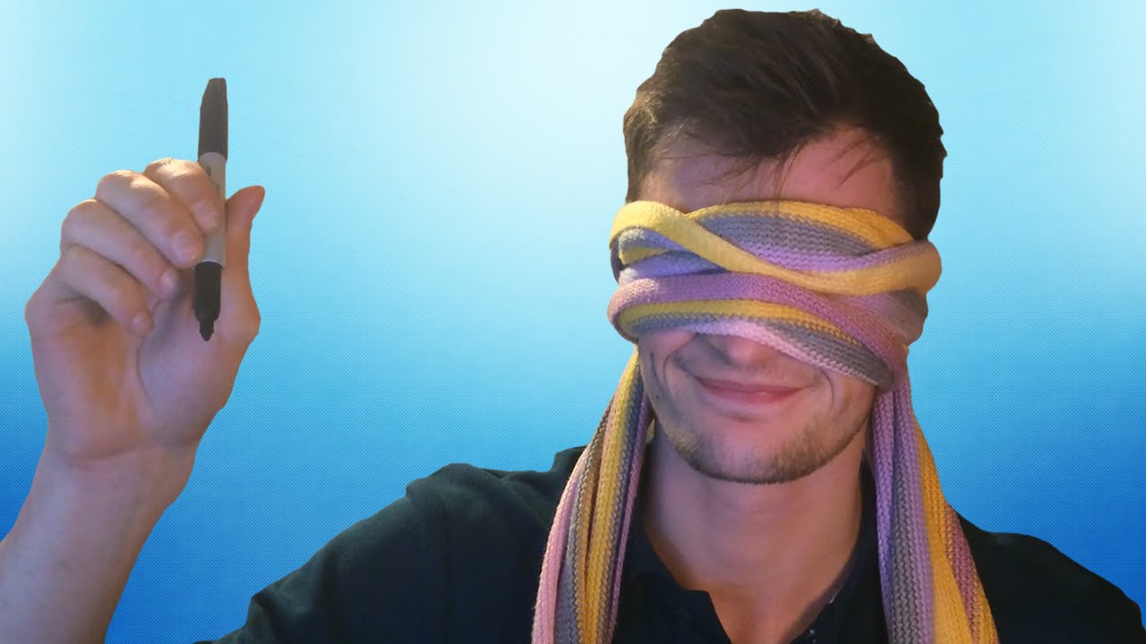 DRAWING BLINDFOLDED... AGAIN! - YouTube
