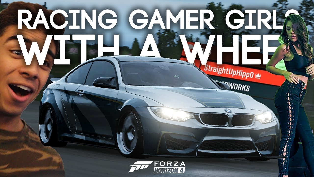 RACING GAMERGIRLS WITH A WHEEL!?!? - Forza Horizon 4 - YouTube