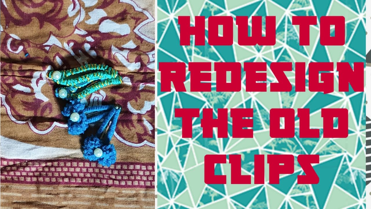 How to redesign the old hair clips/tiktok hair pins #redesignhairclips ...