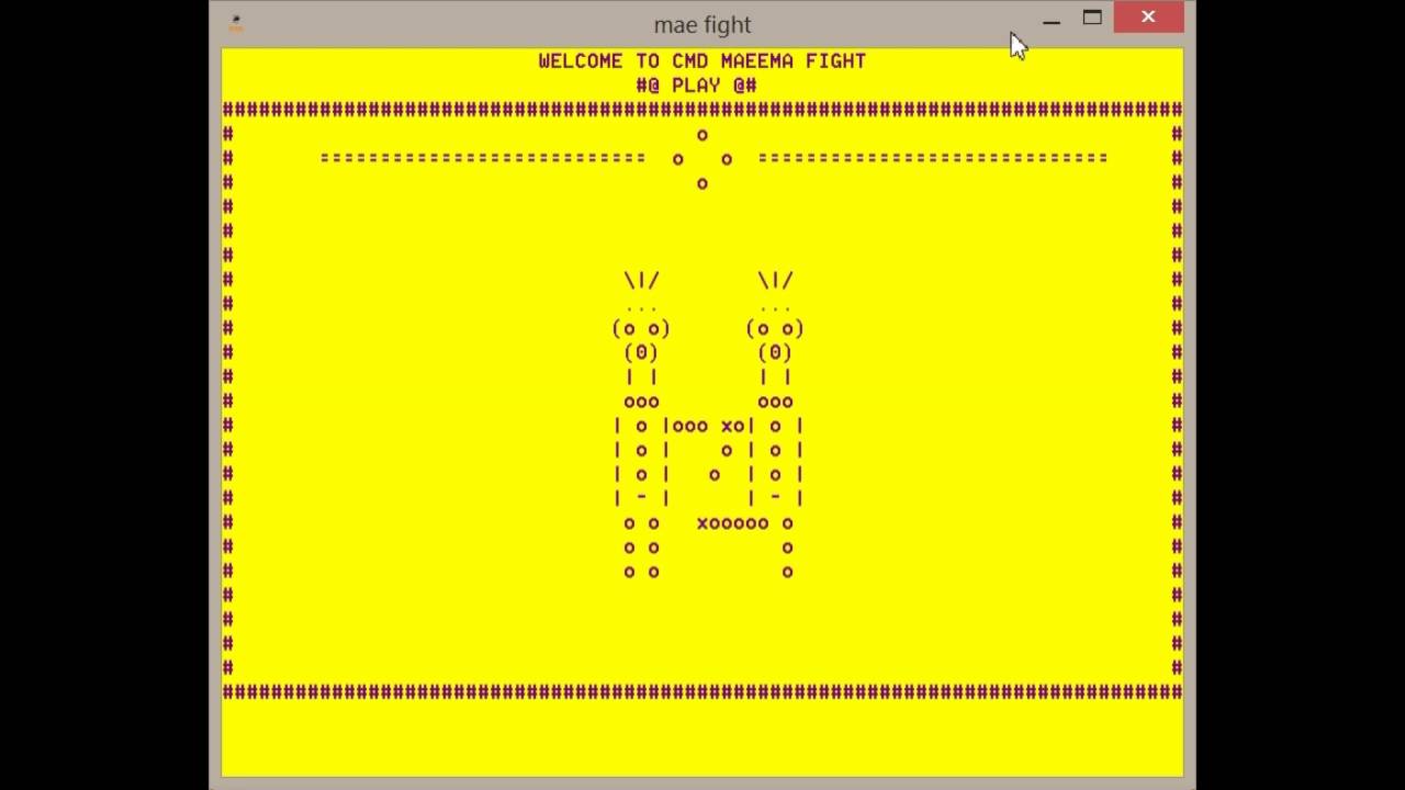 PROGRAMING C cmd mae fight game - YouTube
