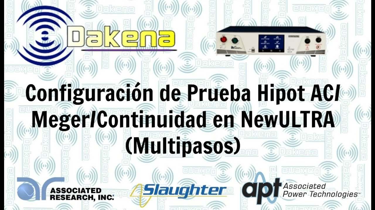 Configuración de una Prueba Hipot AC/Meger/Continuidad - YouTube