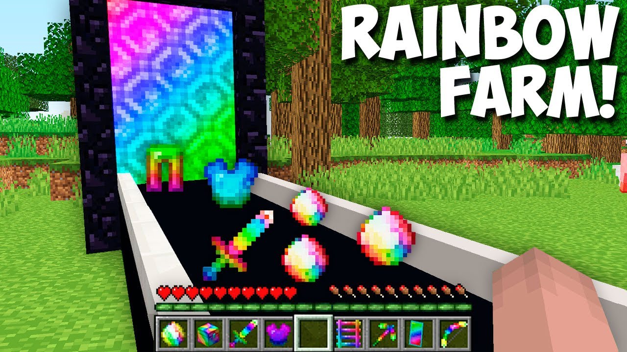 ENDLESS RAINBOW FARM in Minecraft ! SUPER FARM ! - YouTube