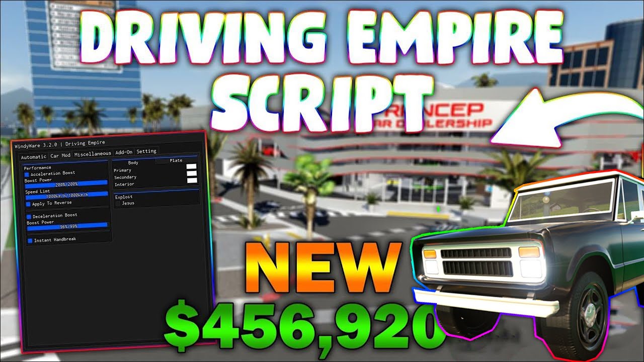 *UPDATED* Driving Empire Script (PASTEBIN 2023) (AUTOFARM,SPEED, CARMOD ...