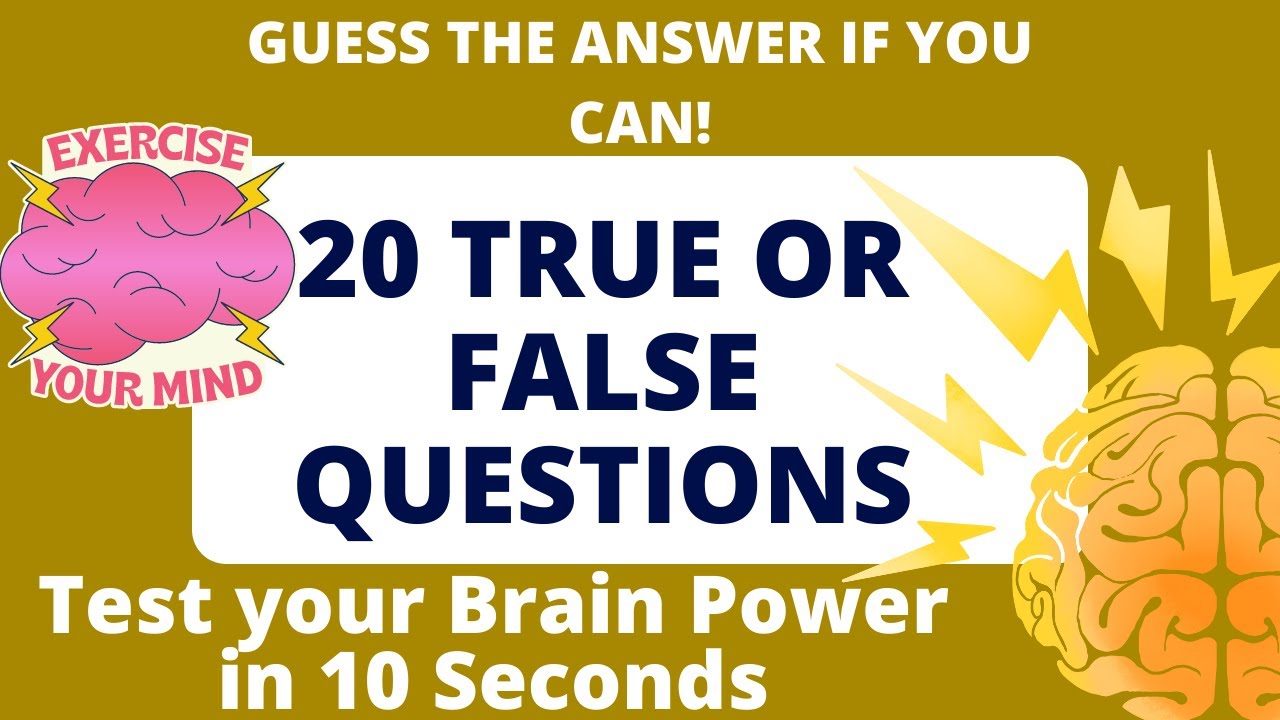 20 True or False Questions|Only a genius can answer these 20 GK ...