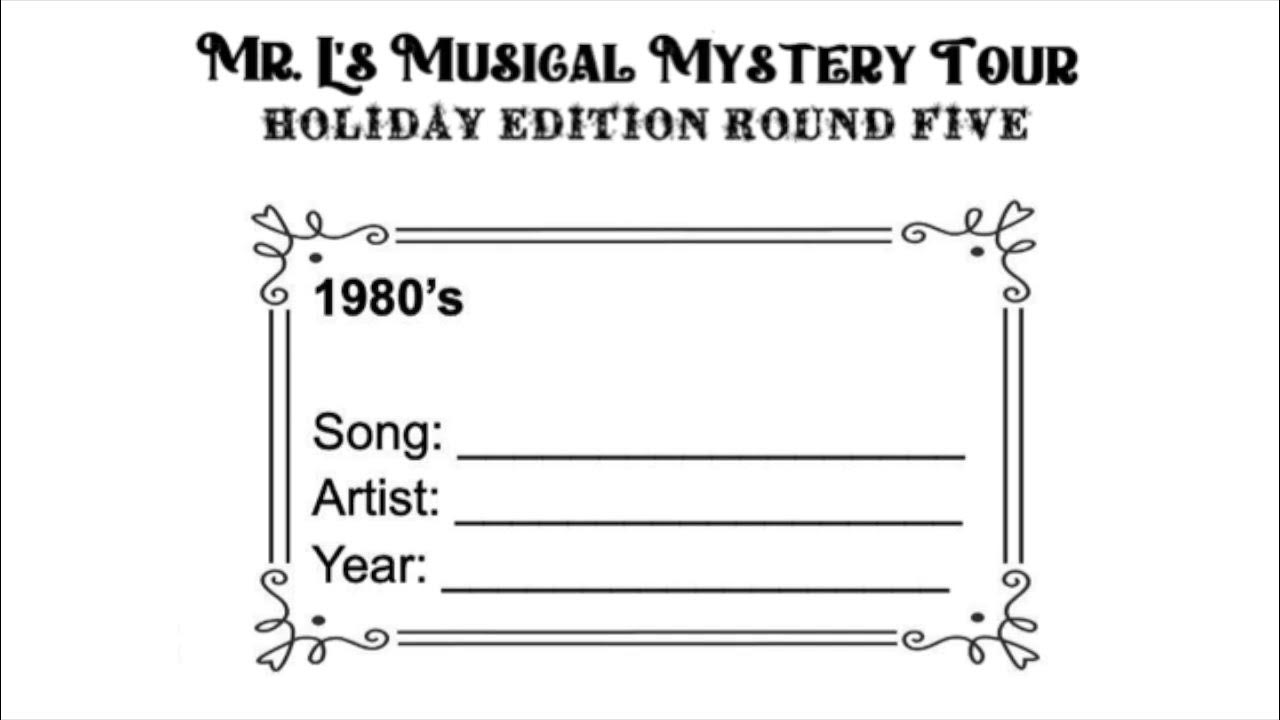 Holiday Music Trivia #5: "Mr. L's Musical Mystery Tour: Holiday Edition ...