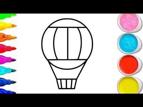 How to draw hot air balloon Drawing. Hot Air Balloon drawing step by ...
