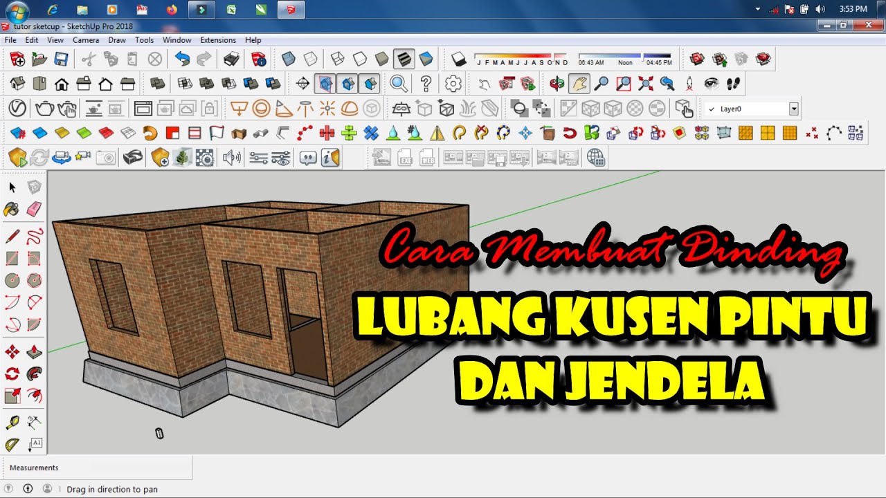 Cara Membuat Dinding Di Sketchup Dengan Cepat - Tutorial Sketchup ...