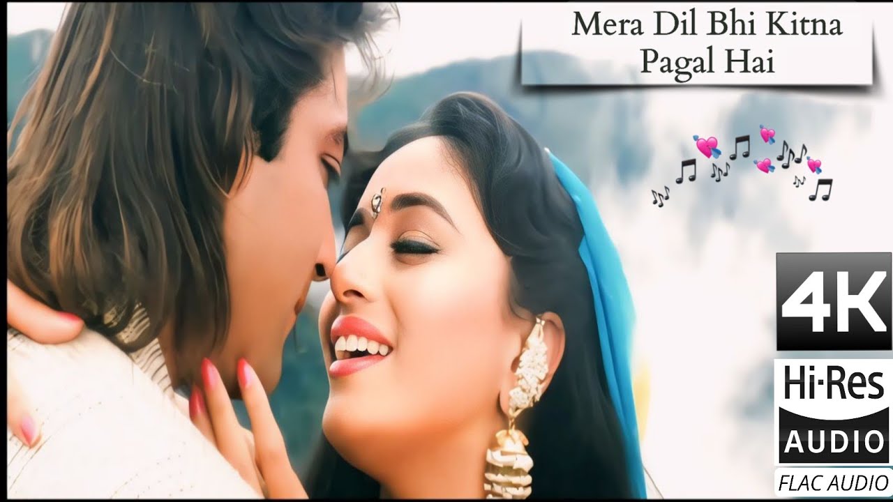 4K Remastered-Mera Dil Bhi Kitna Pagal Hai - Saajan (1991) | Hi Res ...