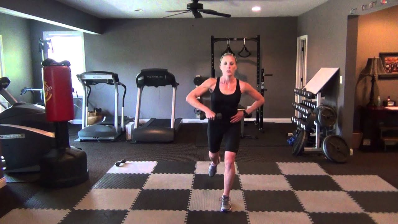 Reverse Lunge with Upright Row - YouTube