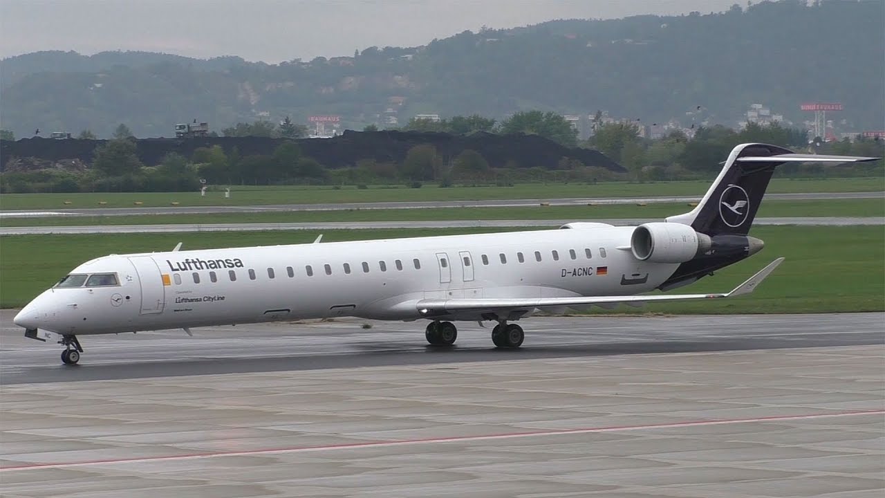 *VORTEX* Lufthansa Cityline CRJ-900 landing at Graz Airport | D-ACNC ...