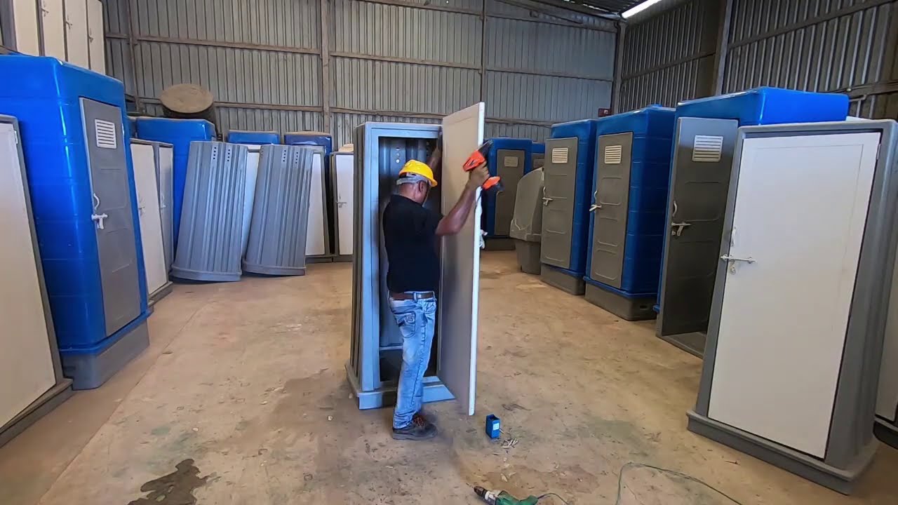 Global loo's Easy Assemble Roto Molded Stackable Swachh Sulabh toilet ...