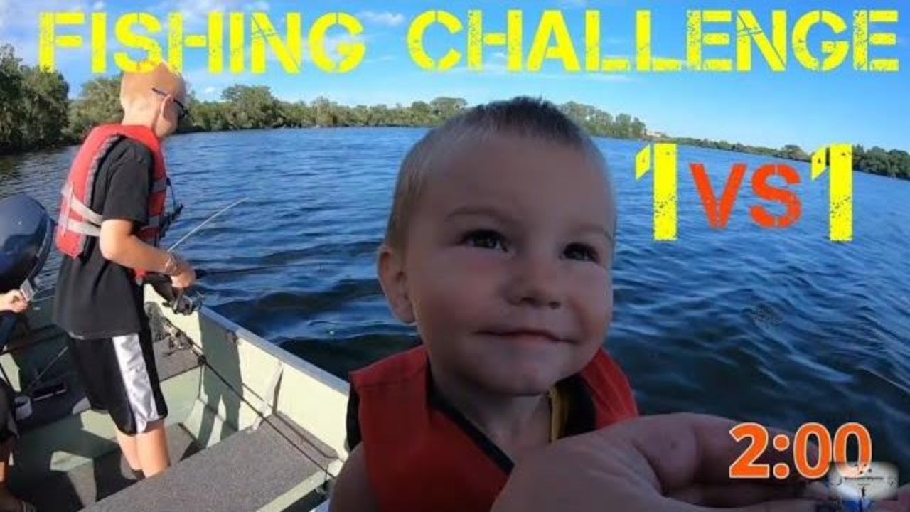 1vs1 fishing challenge bluegill fishing - YouTube