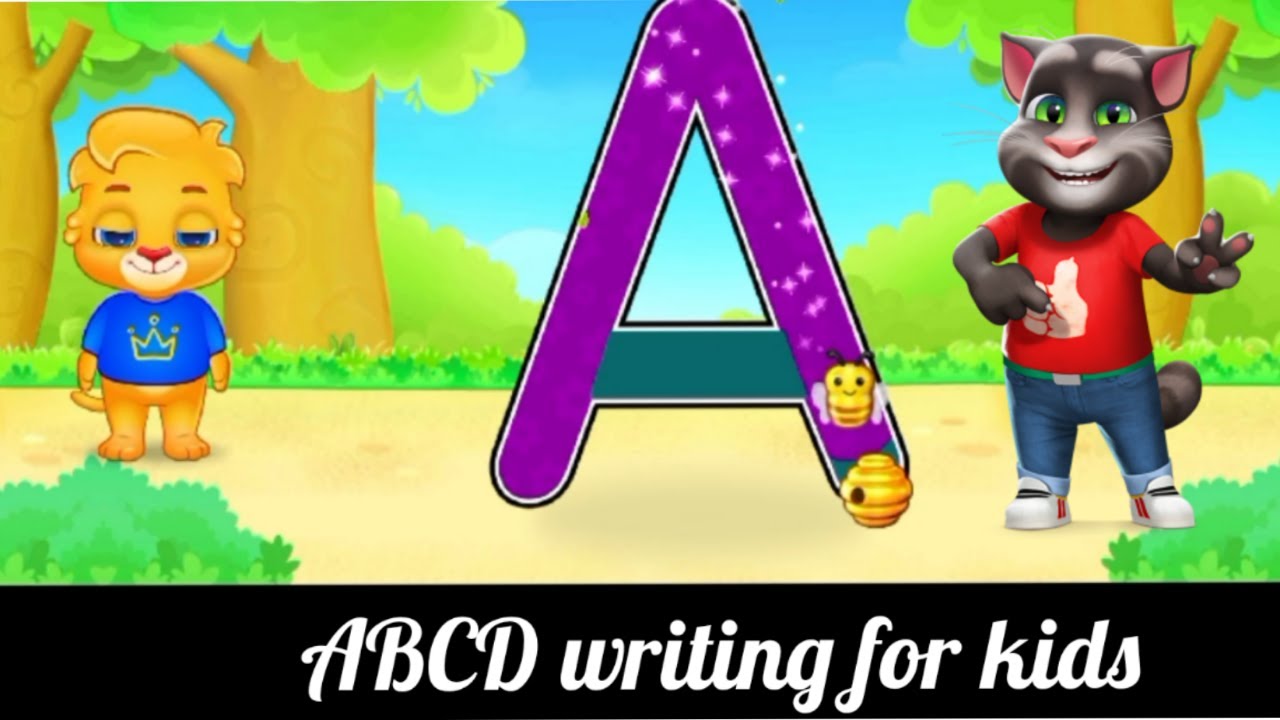 ABCD learning and writing for kids - YouTube
