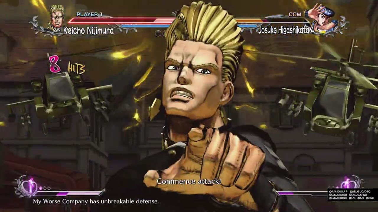 JoJo's Bizarre Adventure All Star Battle R Keicho vs Josuke 4 - YouTube