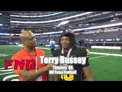 Timpson QB Terry Bussey & WR Amari Bruton After 49 7 TX 2a Div I State ...
