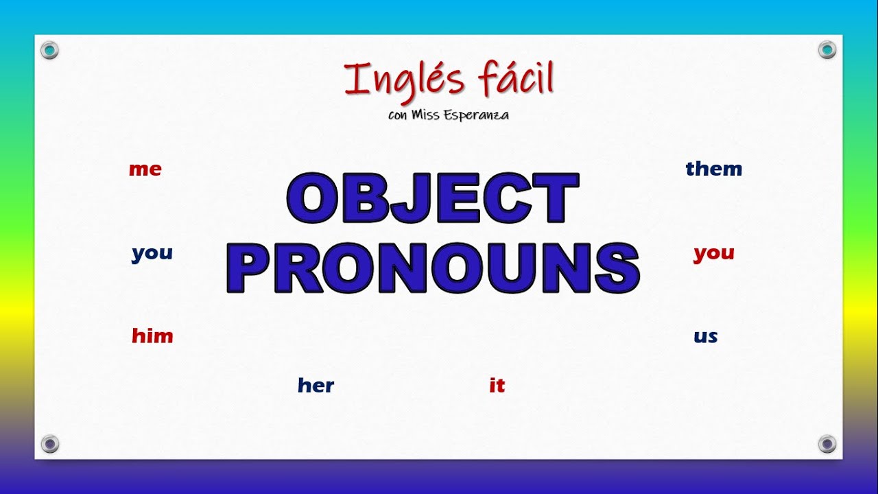 Let's learn how to use OBJECT PRONOUNS en inglés con explicación en ...